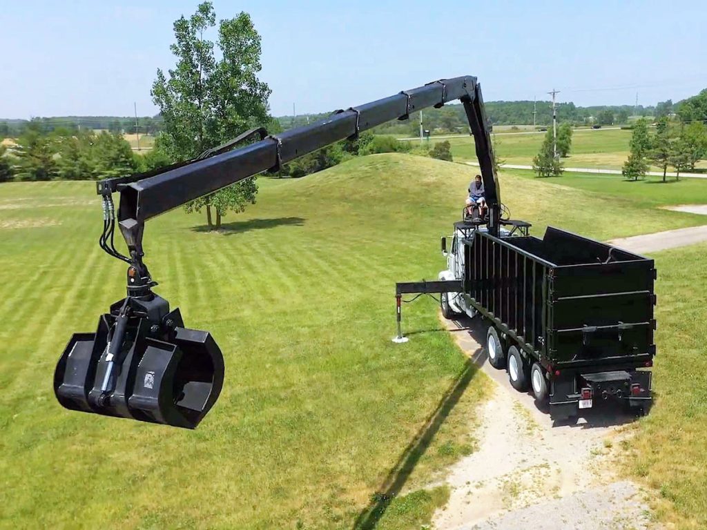 Tree Service Grapple Crane System Trucks
