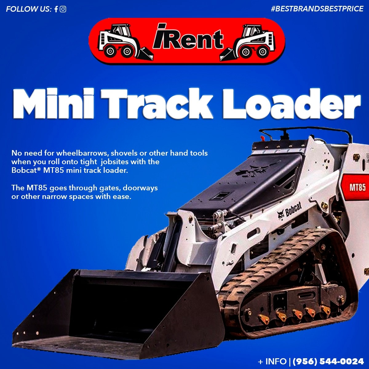 Bobcat Equipment: New, Used, Rentals & Service | iRent BTX