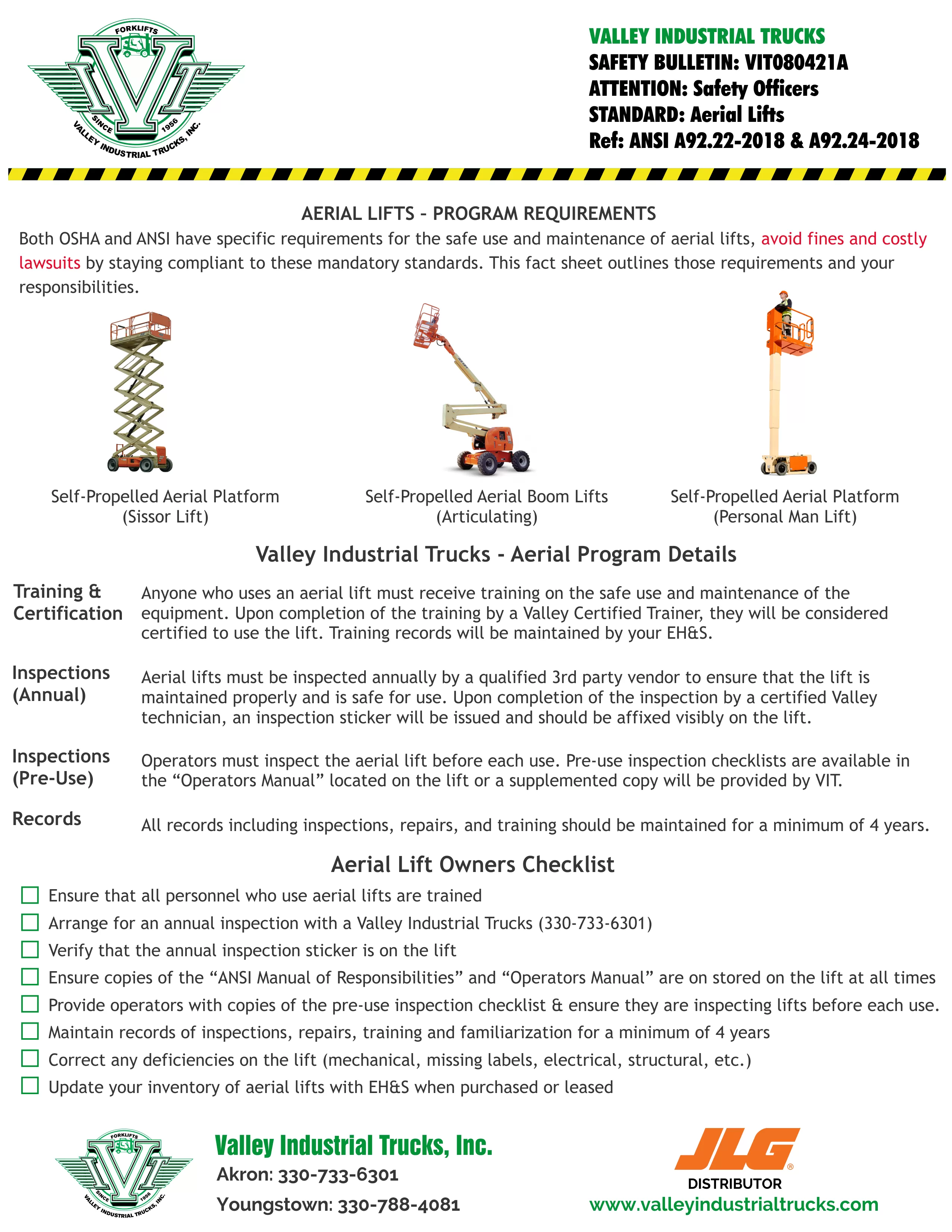 Aerial Lift Operator Training | Youngstown, Akron, & Canton