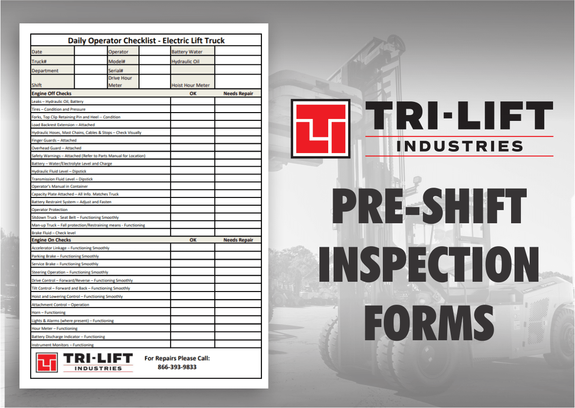 Forklift Pre-Shift Inspection Forms | Tri-Lift Industries